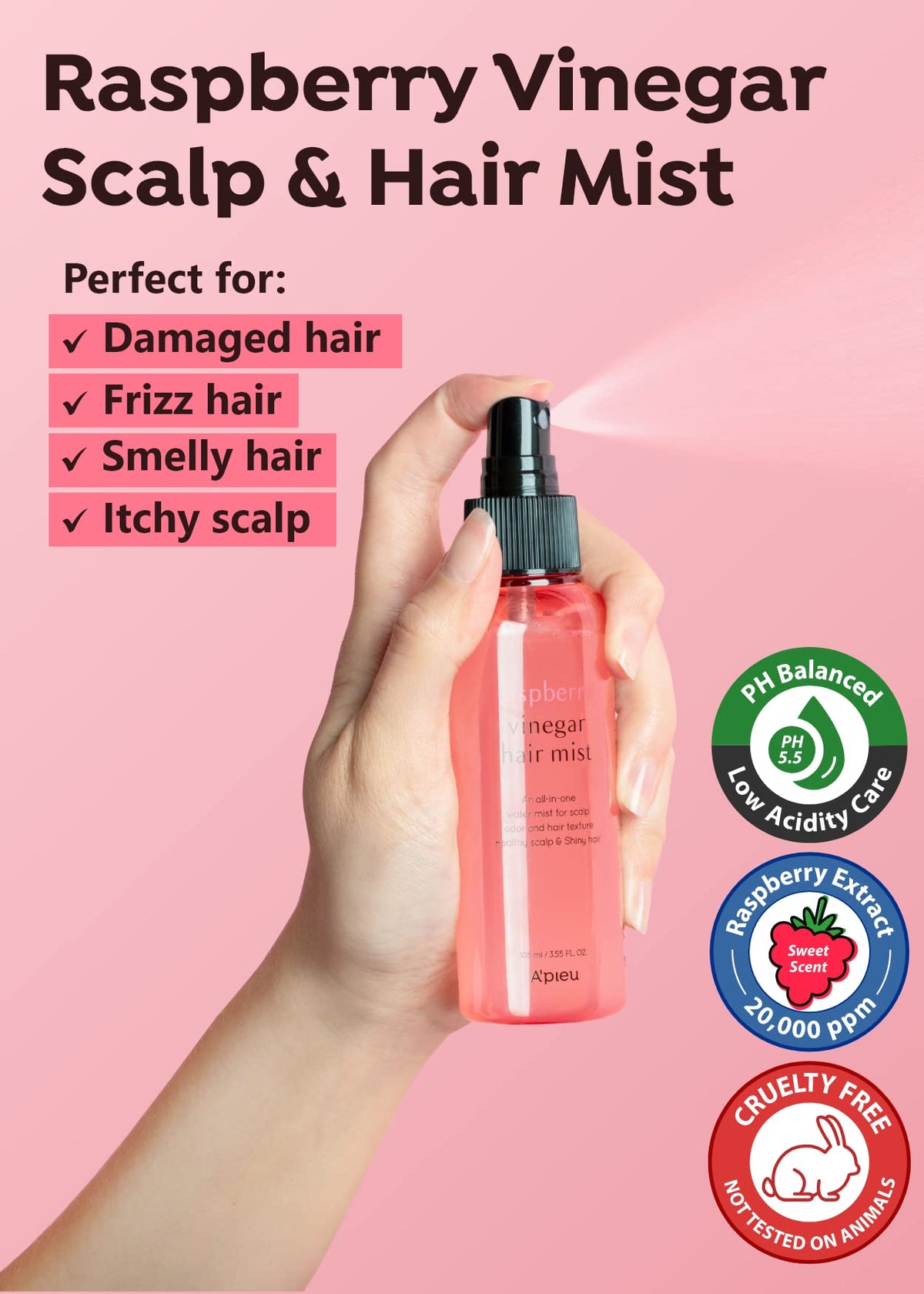 Raspberry Vinegar Hair Mist – K-Beauty Store